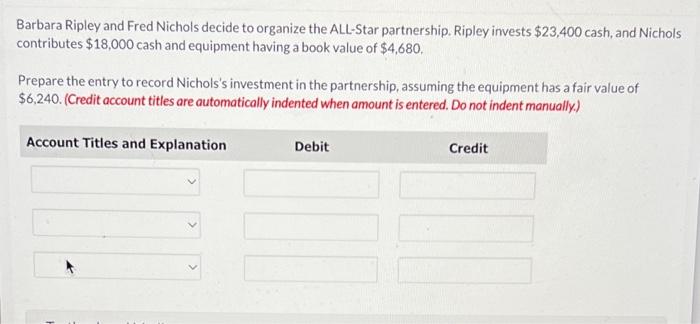 Solved Barbara Ripley and Fred Nichols decide to organize | Chegg.com