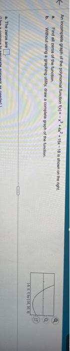 Ar incomplete grech of tee polynoma tunction | Chegg.com