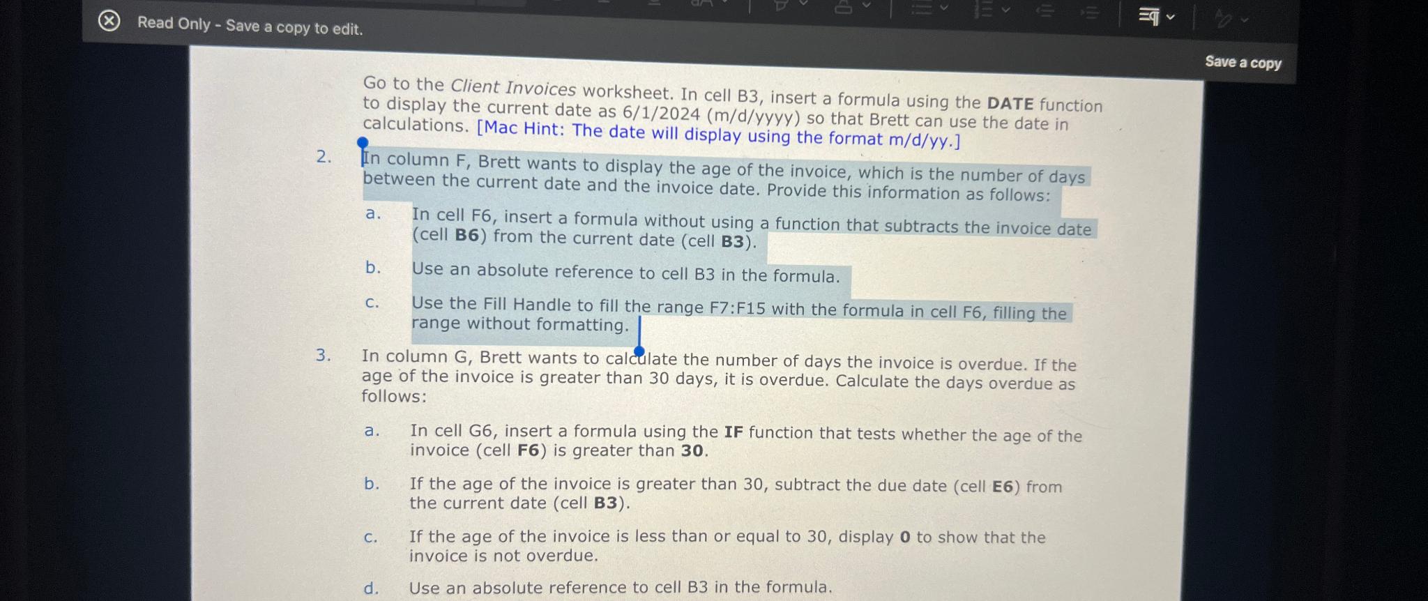 Solved Read Only - ﻿Save a copy to edit.Save a coGo to the | Chegg.com
