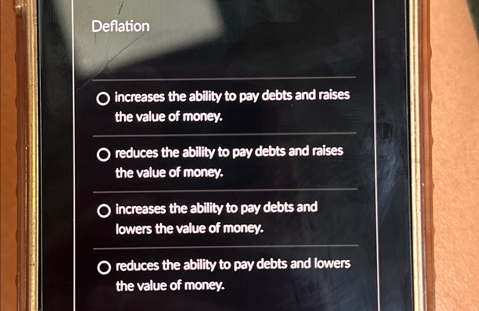 Solved Deflationincreases the ability to pay debts and | Chegg.com