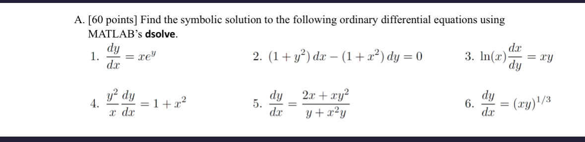 Solved A. [60 ﻿points] ﻿Find the symbolic solution to the | Chegg.com