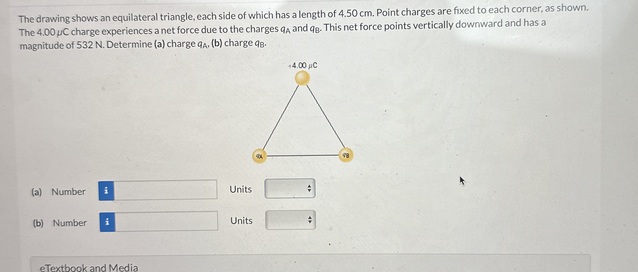 The drawing shows an equilateral triangle, each side | Chegg.com