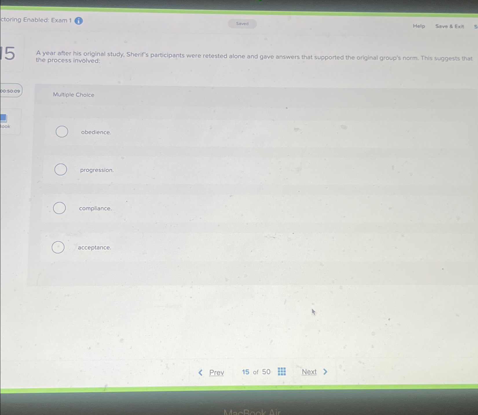 Solved ctoring Enabled: Exam 1 (i)Help Save & ExitSA year | Chegg.com