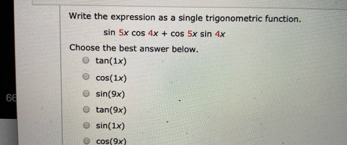Solved Write the expression as a single trigonometric | Chegg.com