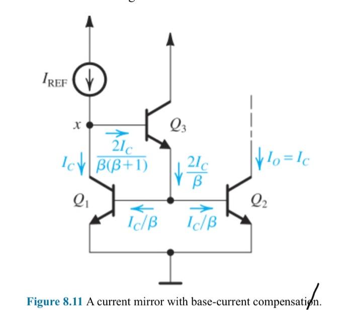 Solved == 8.19 For the base-current-compensated mirror of | Chegg.com