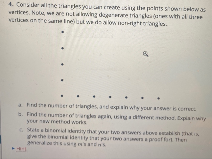 Solved 4. Consider all the triangles you can create using | Chegg.com