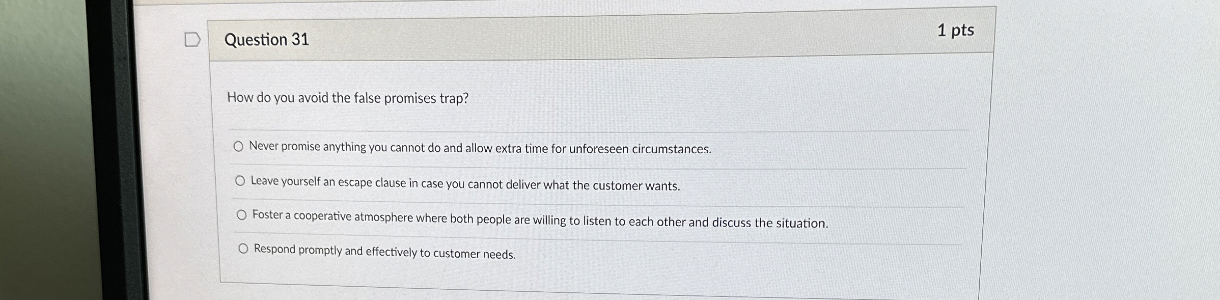 Solved Question 311 ﻿ptsHow do you avoid the false promises | Chegg.com