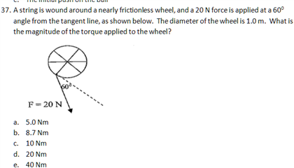 Solved A string is wound around a nearly frictionless wheel, | Chegg.com