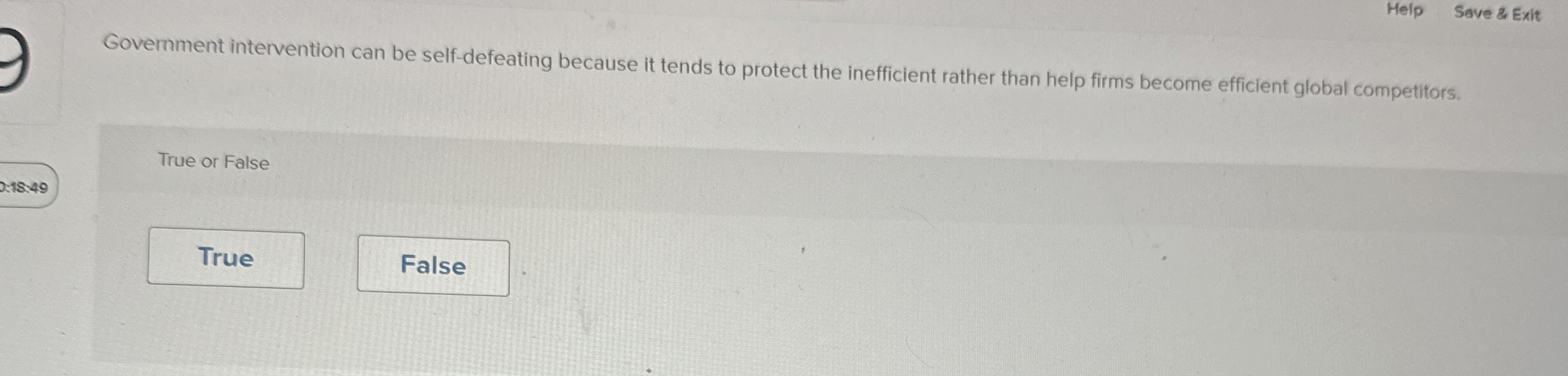 Solved HelpSave & ExitGovermment intervention can be | Chegg.com