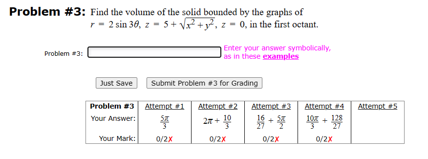 Solved Problem #3: Find the volume of the solid bounded by | Chegg.com