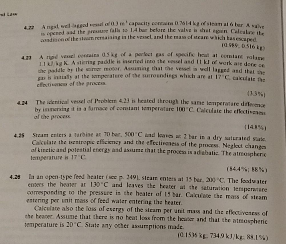 Solved (0.0704 kJ/kg K; 36.85 kJ) 4.4 4.3 0.05 kg of steam | Chegg.com