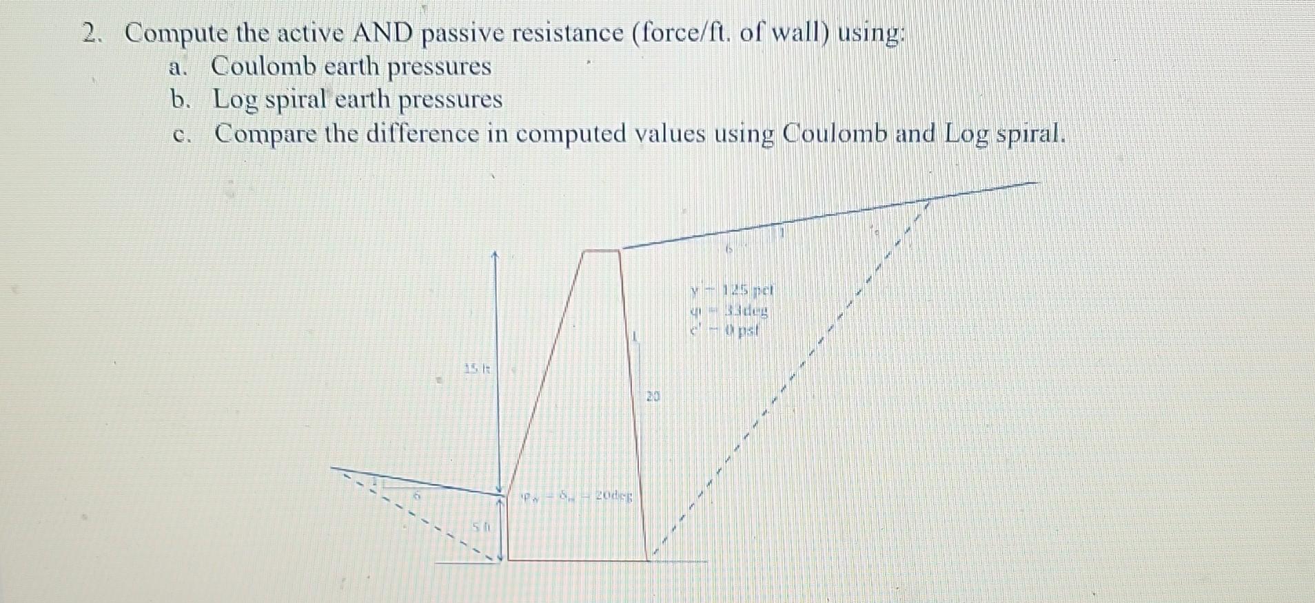 Solved 2. Compute the active AND passive resistance | Chegg.com