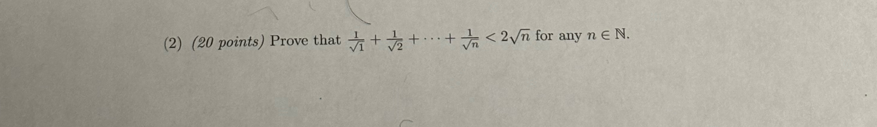 Solved (2) (20 ﻿points) ﻿Prove that 112+122+cdots+1n2