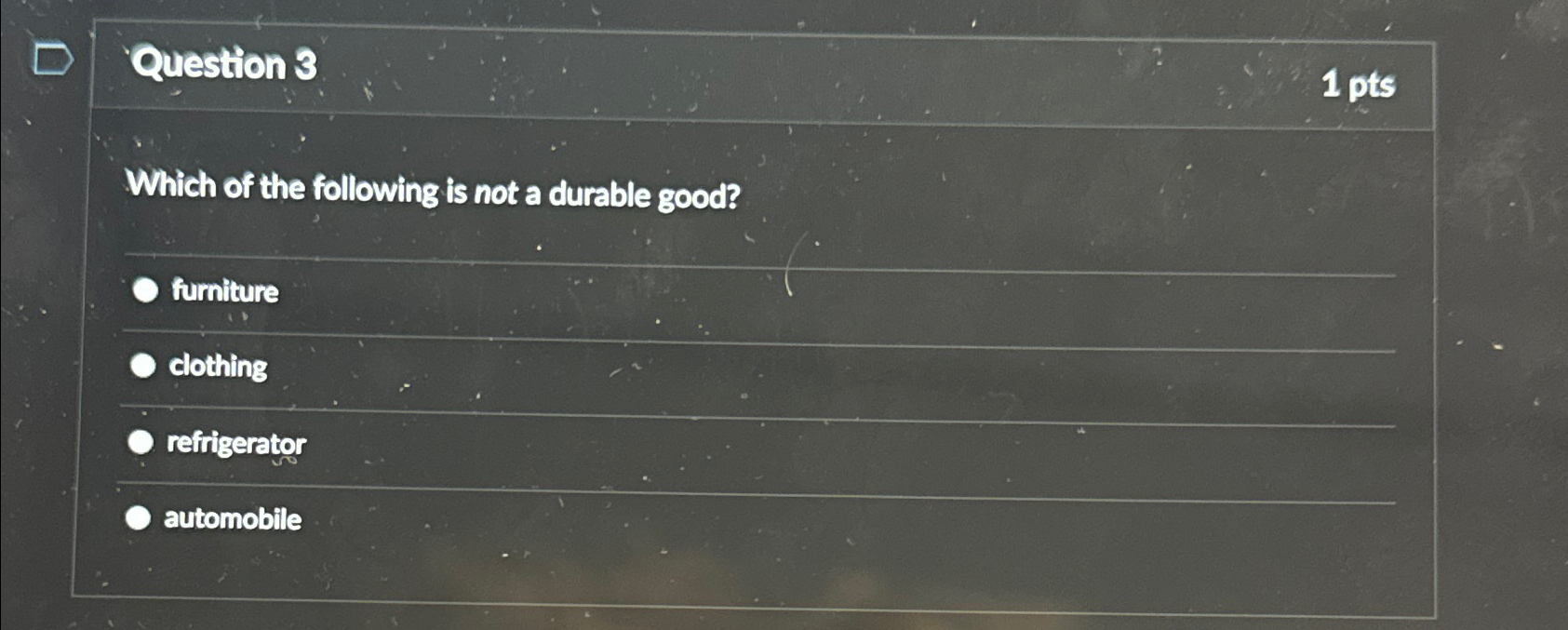 Solved Question 31 ﻿ptsWhich of the following is not a | Chegg.com