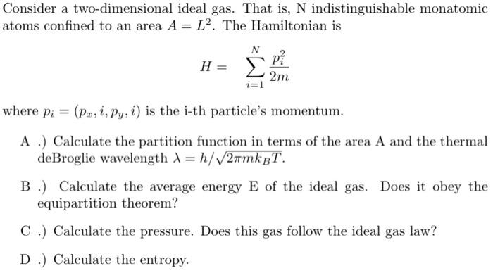 Solved This is graduate Stat Mech, I need a detailed step by | Chegg.com