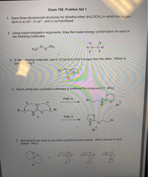 Solved Chem 750: Problem Set 1 1. Draw three-dimensional | Chegg.com Solved Chem 750: Problem Set 1 1. Draw three-dimensional | Chegg.com