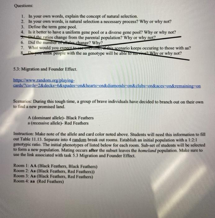 Exercise 11: Evolution Task 1: Hardy Weinberg | Chegg.com