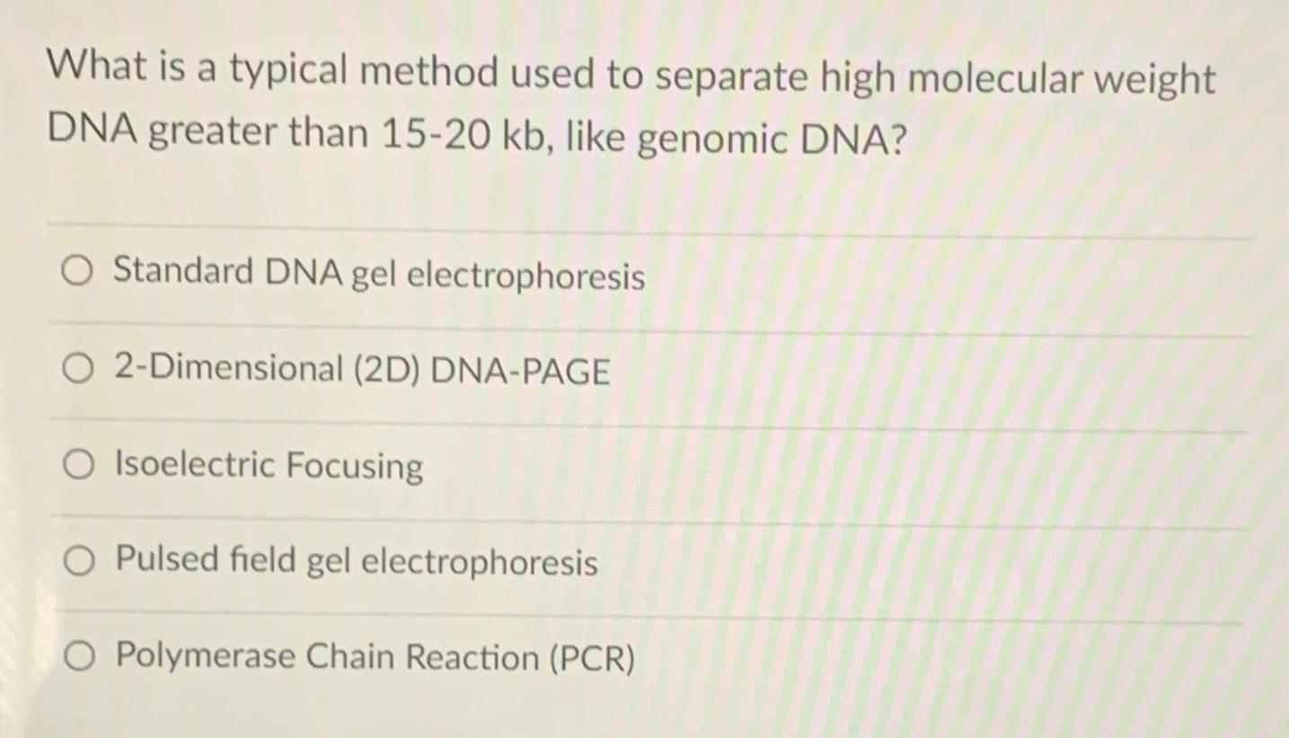 Solved What is a typical method used to separate high | Chegg.com
