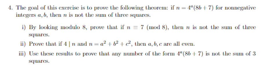 Solved The goal of this exercise is to prove the following | Chegg.com