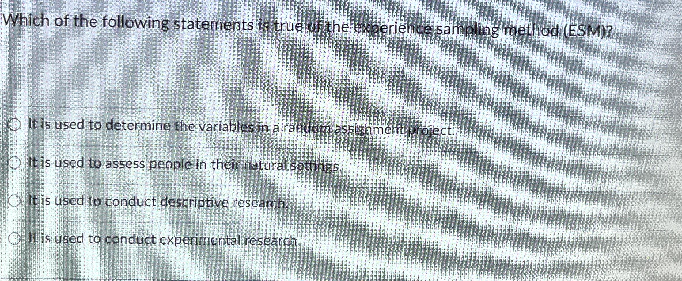 Solved Which of the following statements is true of the | Chegg.com