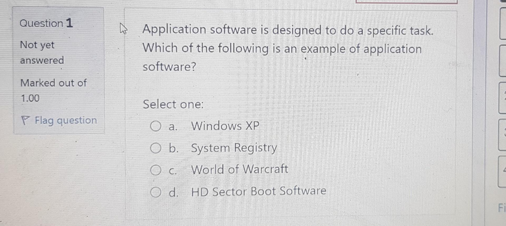 Solved Application software is designed to do a specific | Chegg.com