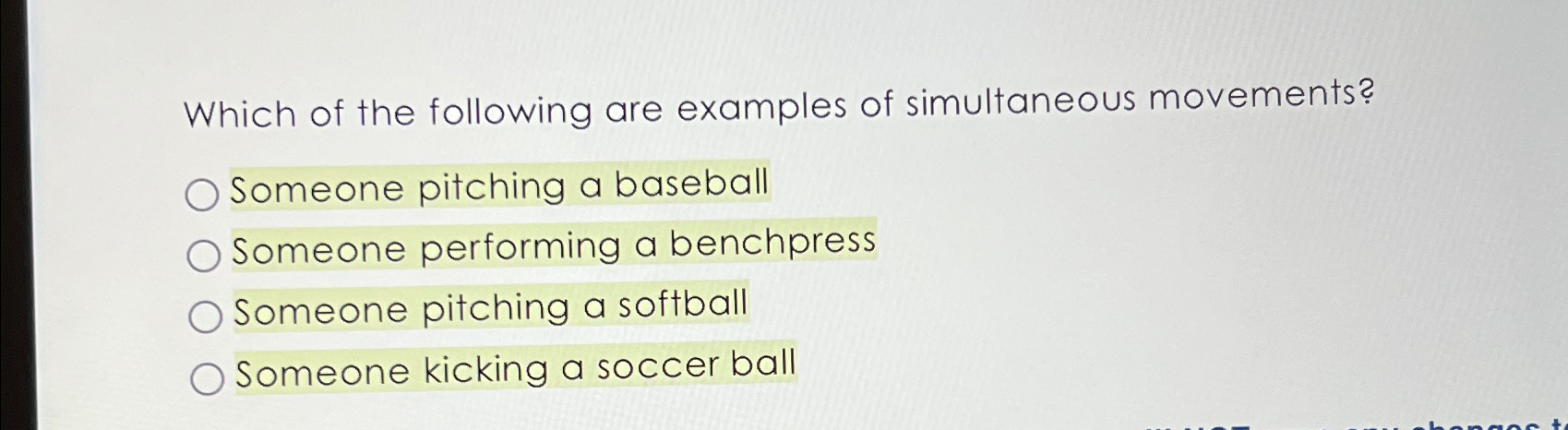 Solved Which of the following are examples of simultaneous | Chegg.com