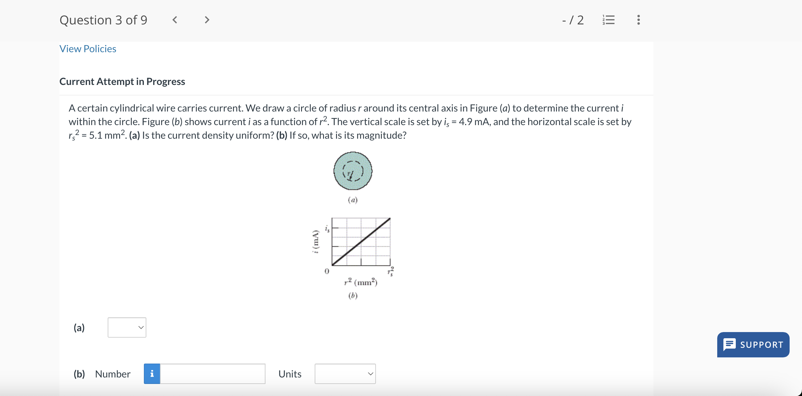 Solved Current Attempt in ProgressA certain cylindrical wire | Chegg.com