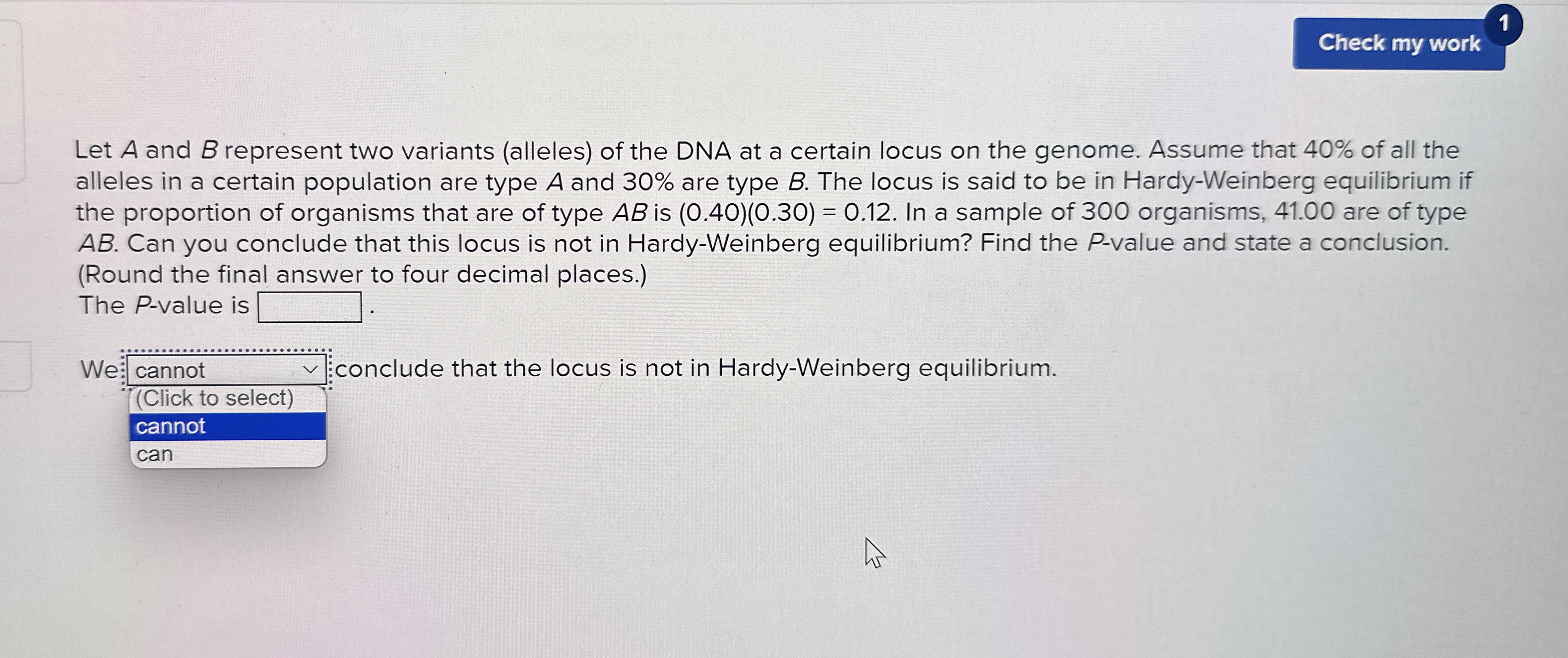 Solved Let A and B ﻿represent two variants (alleles) ﻿of the | Chegg.com