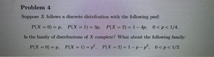 Solved Suppose X follows a discrete distribution with the | Chegg.com