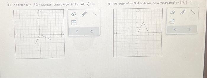 Solved (a) The graph of y=h(x) is shown. Draw the graph of | Chegg.com