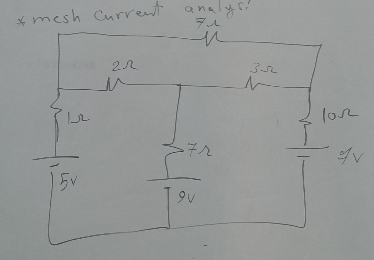 Solved mesh current analys! | Chegg.com
