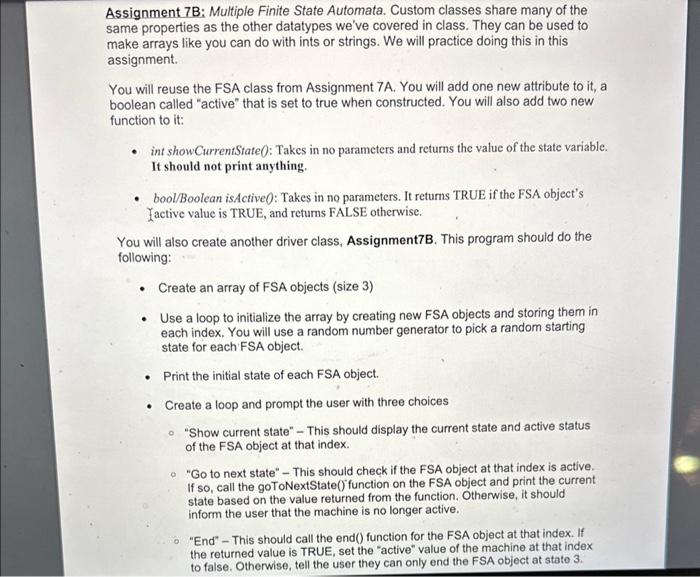 Solved Assignment 7b Multiple Finite State Automata Custom