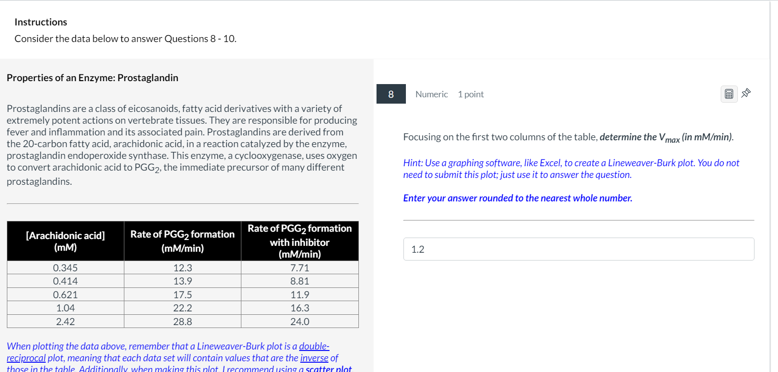 Consider the data below to answer Questions | Chegg.com
