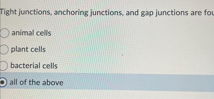 Solved Tight Junctions Anchoring Junctions And Gap