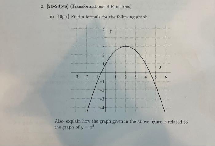Solved 2. [20-24pts] (Transformations of Functions) (a) | Chegg.com