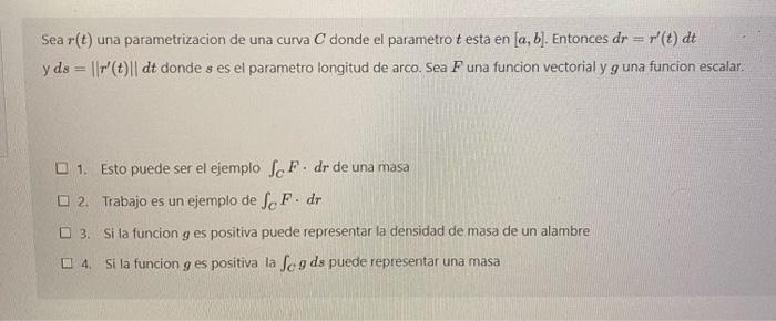 Solved Let r (t) be a parameterization of a curve C where | Chegg.com