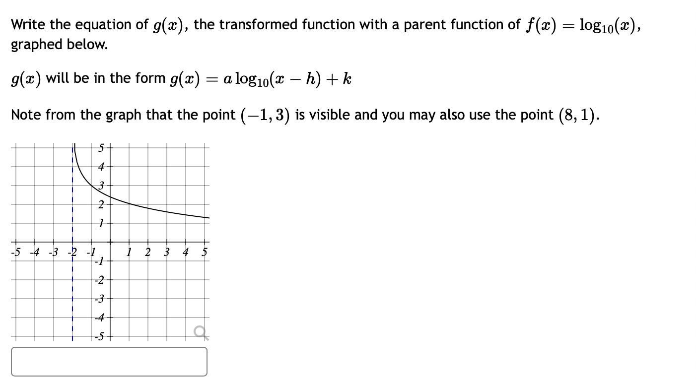 Solved by an EXPERT Write the equation of g(x), ﻿the transformed function | Chegg.com