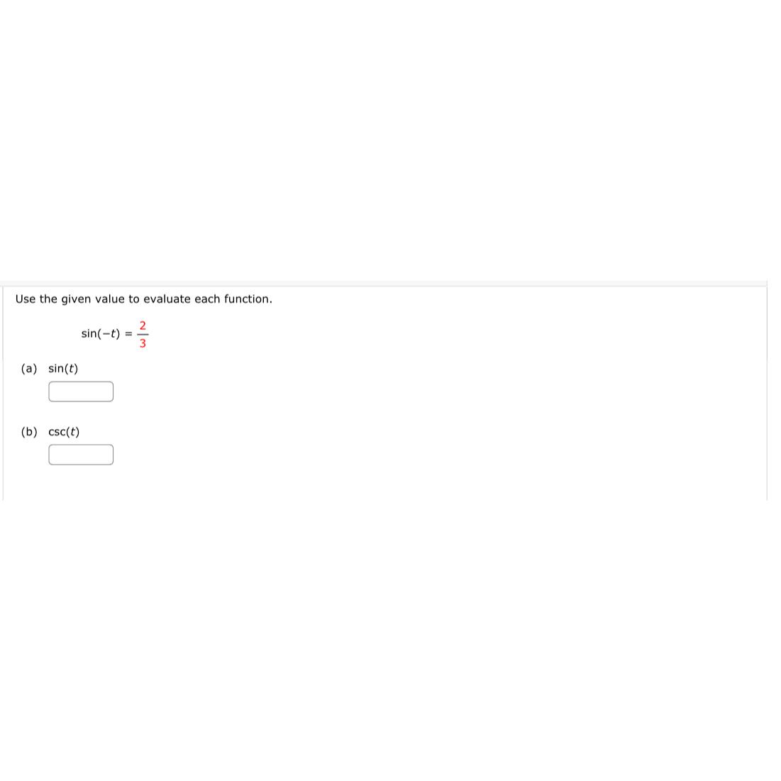 Solved Use the given value to evaluate each | Chegg.com