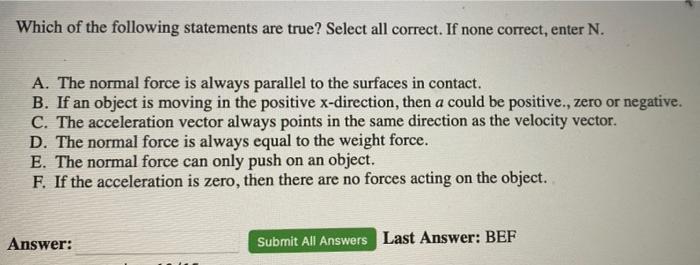 Solved Which of the following statements are true? Select | Chegg.com