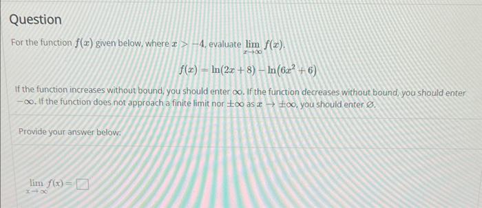 Solved For The Function F X Given Below Where X −4