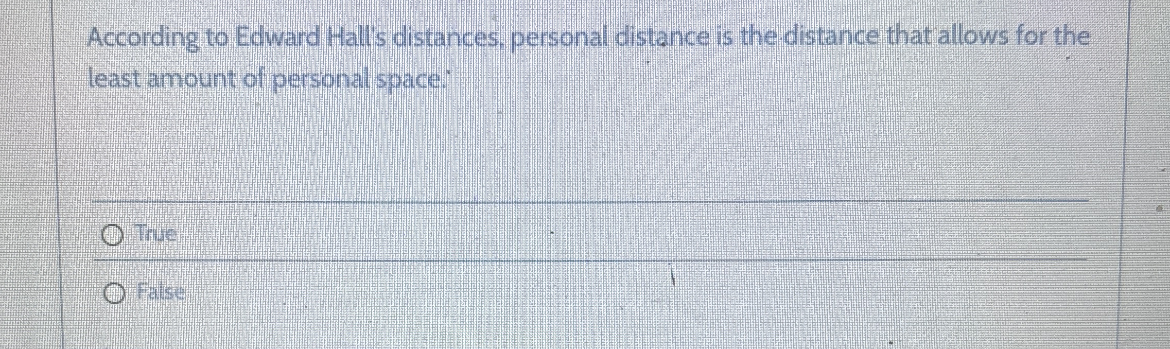 Solved According to Edward Halls distances, personal | Chegg.com