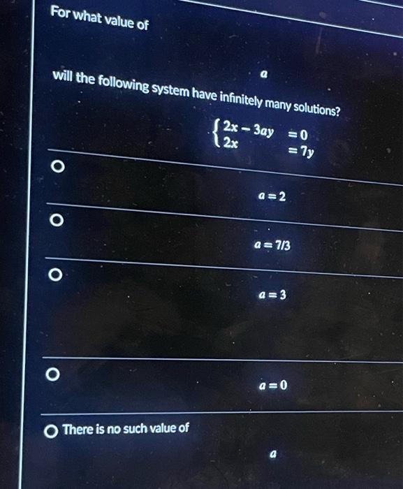 Solved For what value of will the following system have | Chegg.com