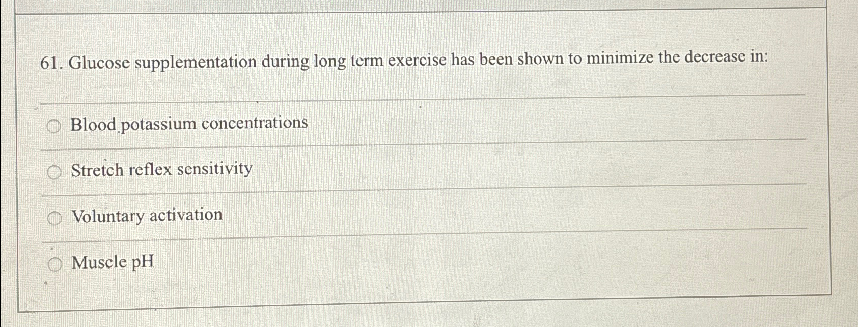 Solved Glucose supplementation during long term exercise has | Chegg.com