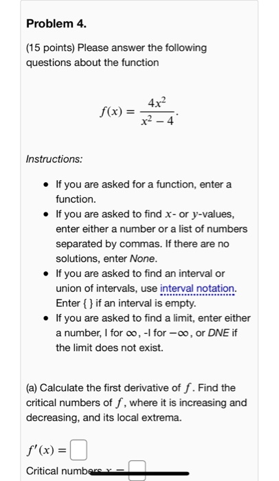 Solved Problem 4 15 Points Please Answer The Following 