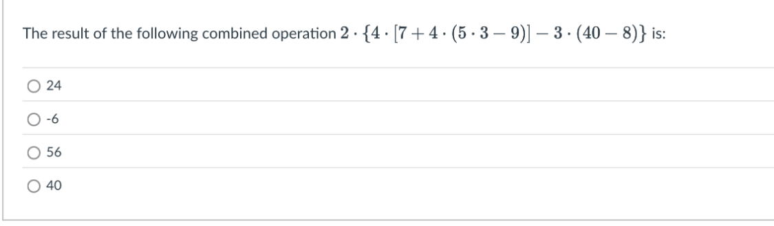 Solved The result of the following combined operation | Chegg.com