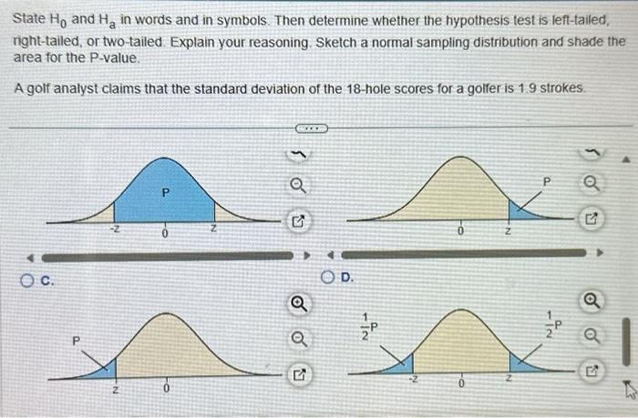 State H0 and Ha in words and in symbols. Then | Chegg.com