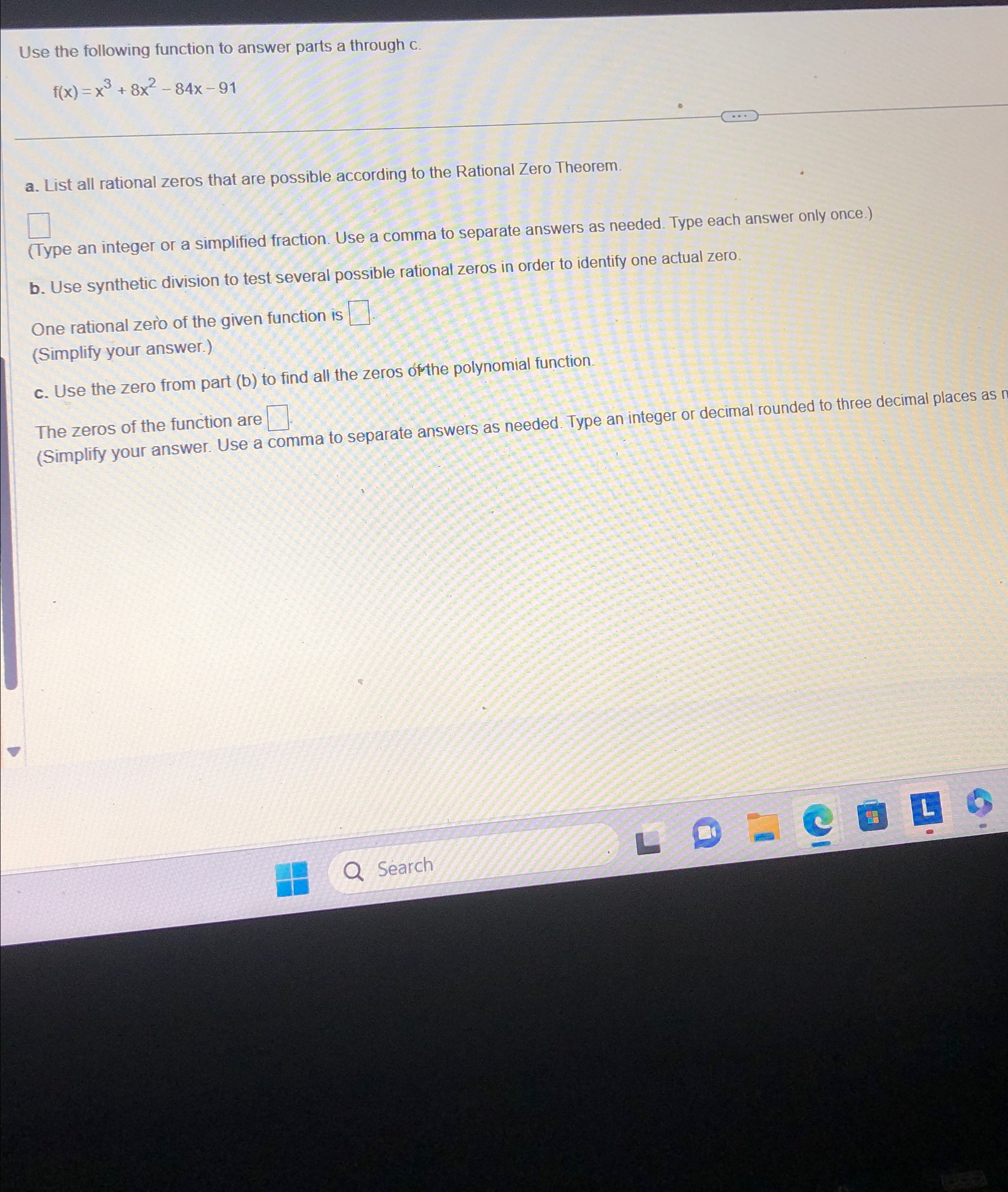 Solved Use the following function to answer parts a through | Chegg.com