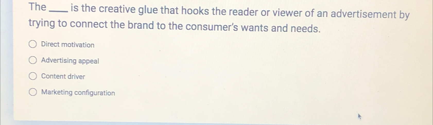 Solved The is the creative glue that hooks the reader or | Chegg.com