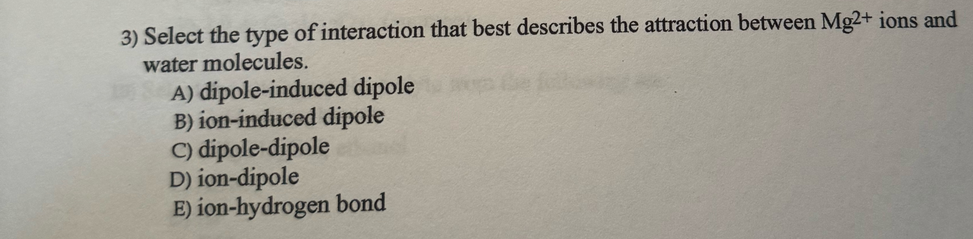 Select the type of interaction that best describes | Chegg.com