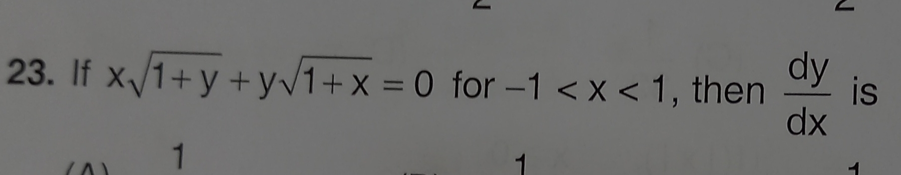 If x1+y2+y1+x2=0 ﻿for dydx-1, ﻿then dydx is | Chegg.com